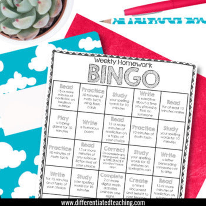 Homework Choice Boards | Differentiated Homework Menus for May ...