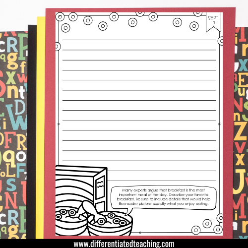 September Writing Prompts - No Prep Daily Quick Write Journal Activiti ...