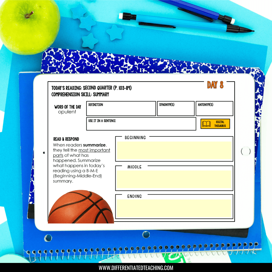 The Crossover by Kwame Alexander Novel Study Activities ...